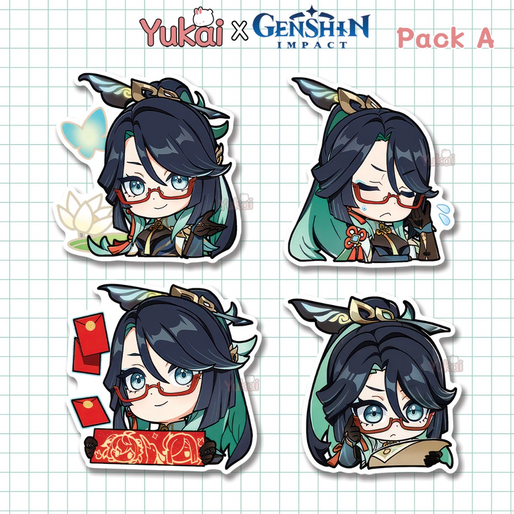 Xianyun Genshin Impact Premium Pack Sticker, Waterproof Anime Sticker ...