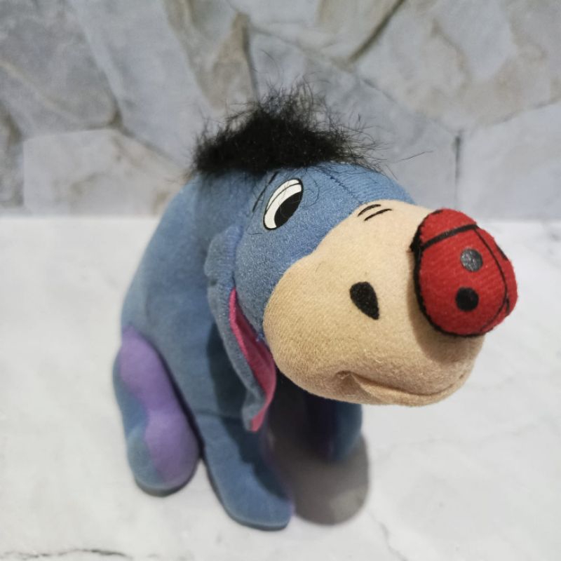 Original Disney Eeyore Winnie The Pooh With Lady Bug Nose Doll | Shopee ...