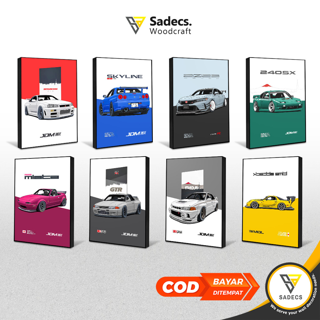 Sadecs - JDM ROCKET BUNNY LBWK CAR Fiber Frame Poster size 20x30 Cm ...