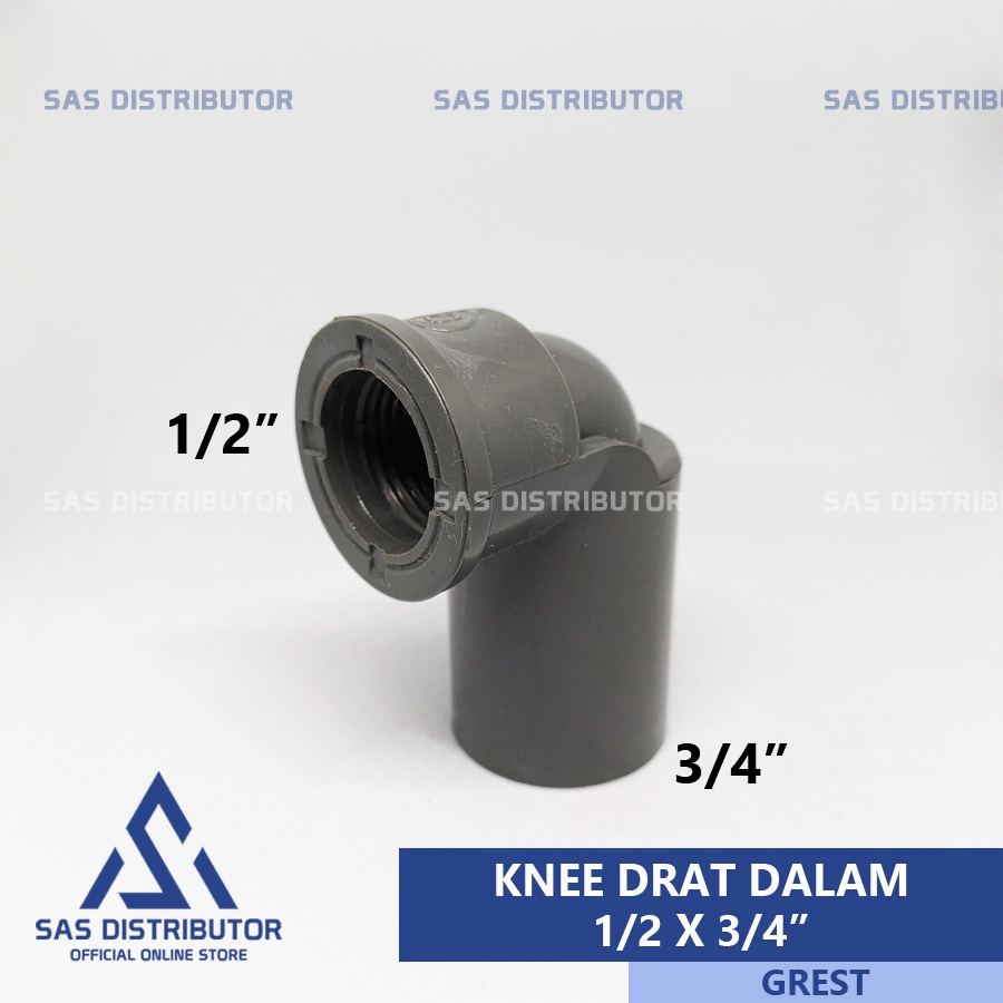 Keni Drat Deep 1/2" X 3/4" inch Grest / KDD 1/2" x 3/4" inch PVC / Knee ...