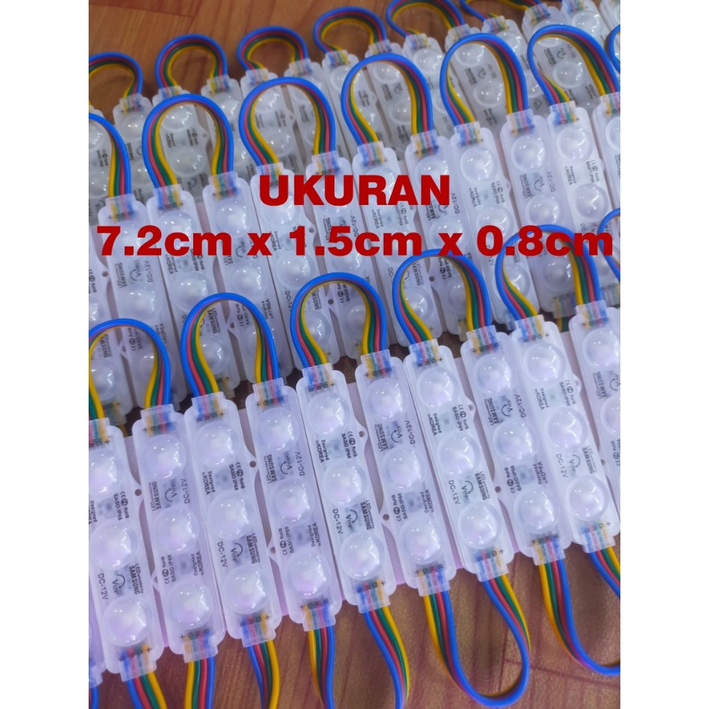 MATA Led MODULE RGB Led Light MODULE 3 Eyes RGB 12V Mettaled | Shopee ...