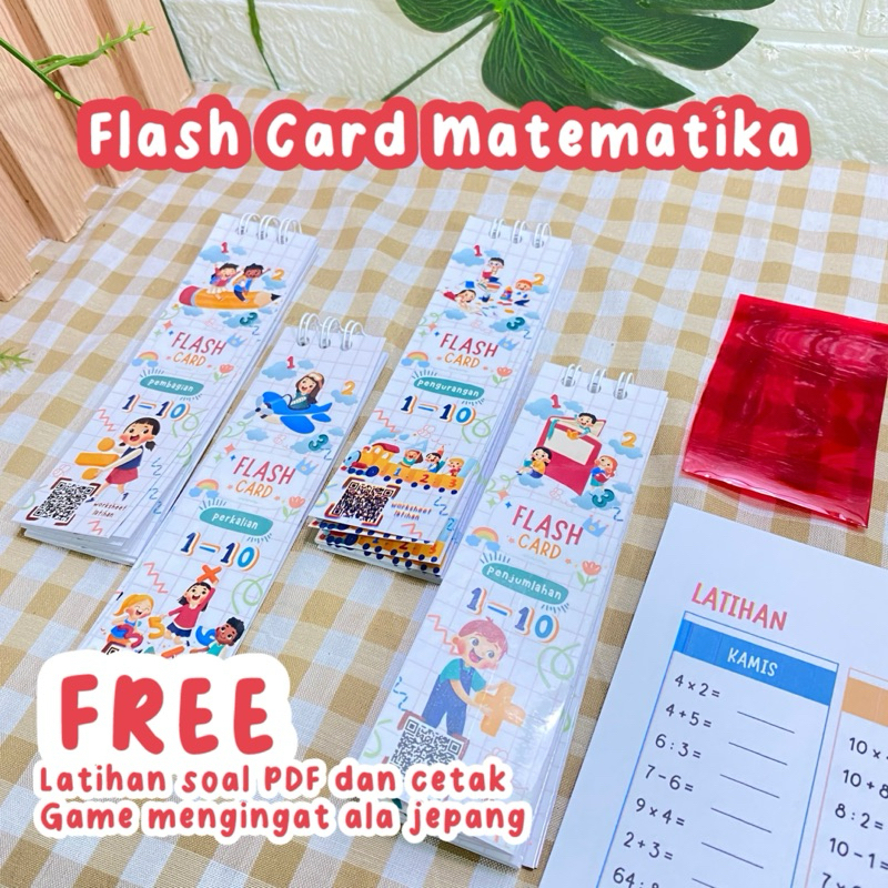 Mathematics Education Flash Cards Multiplication Division Addition ...