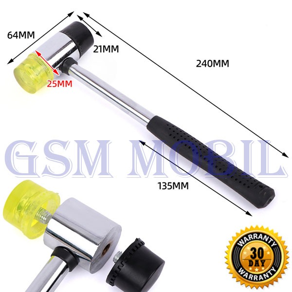 Plastic Hammer Rubber Hammer 25 Mm Rubber Hammer Soft Granite Ceramic ...