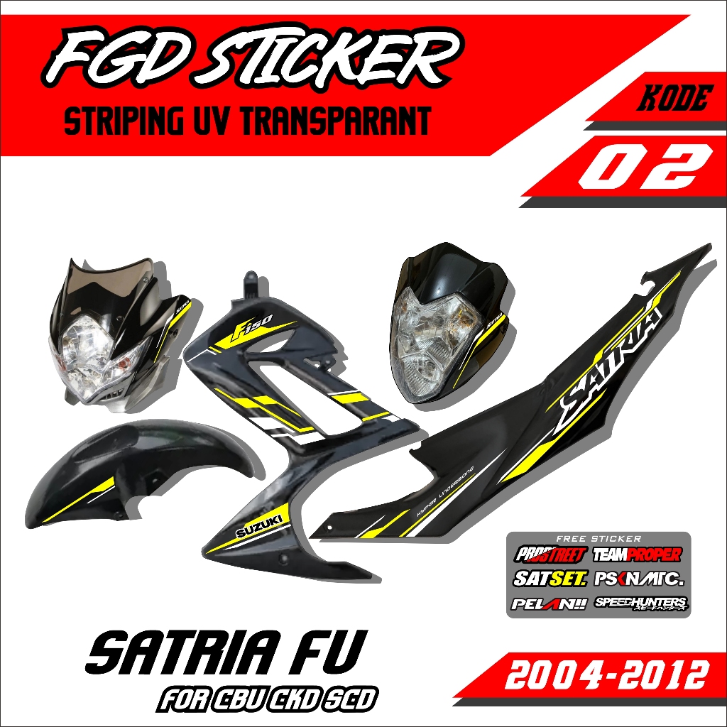 SUZUKI STRIPING SATRIA FU CBU CKD SCD TRANSPARENTSUZUKI SATRIA F150 ...