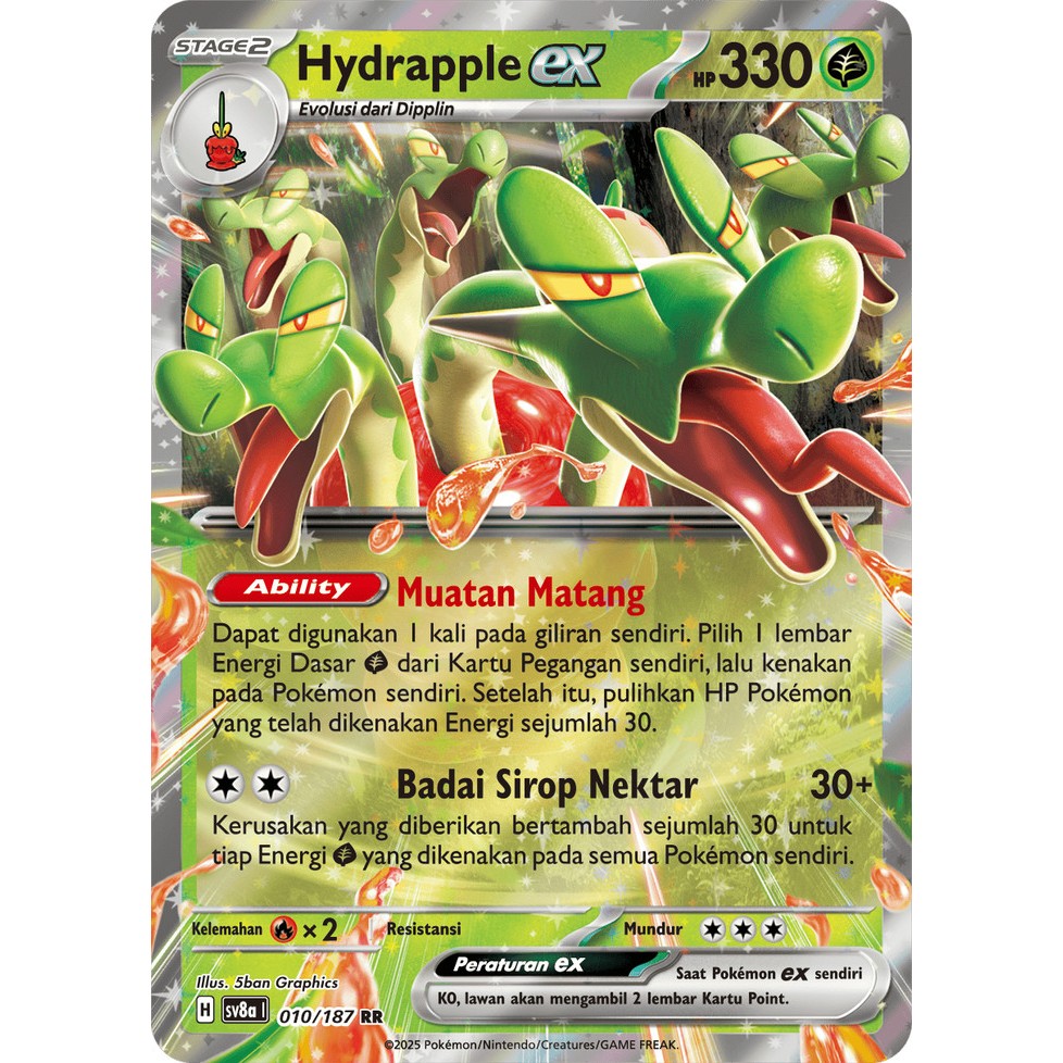 Pokemon TCG Indonesia sv8a Hydraple ex 010/187 RR | Shopee Philippines