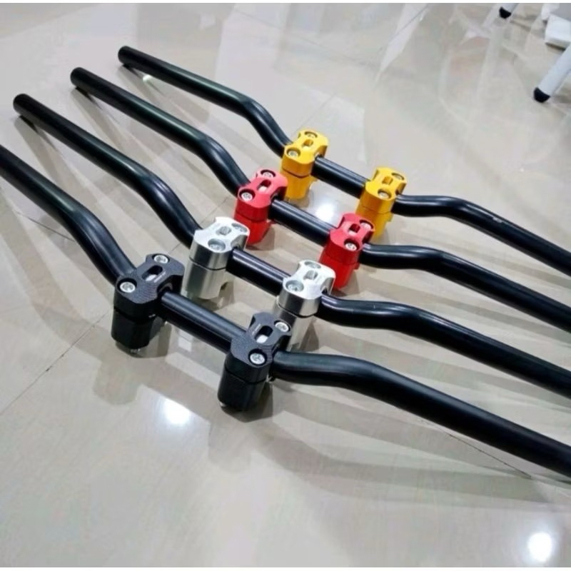 RZR Handlebar + CNC Handlebar Raiser PCX Beat street CB150R Vixion ...