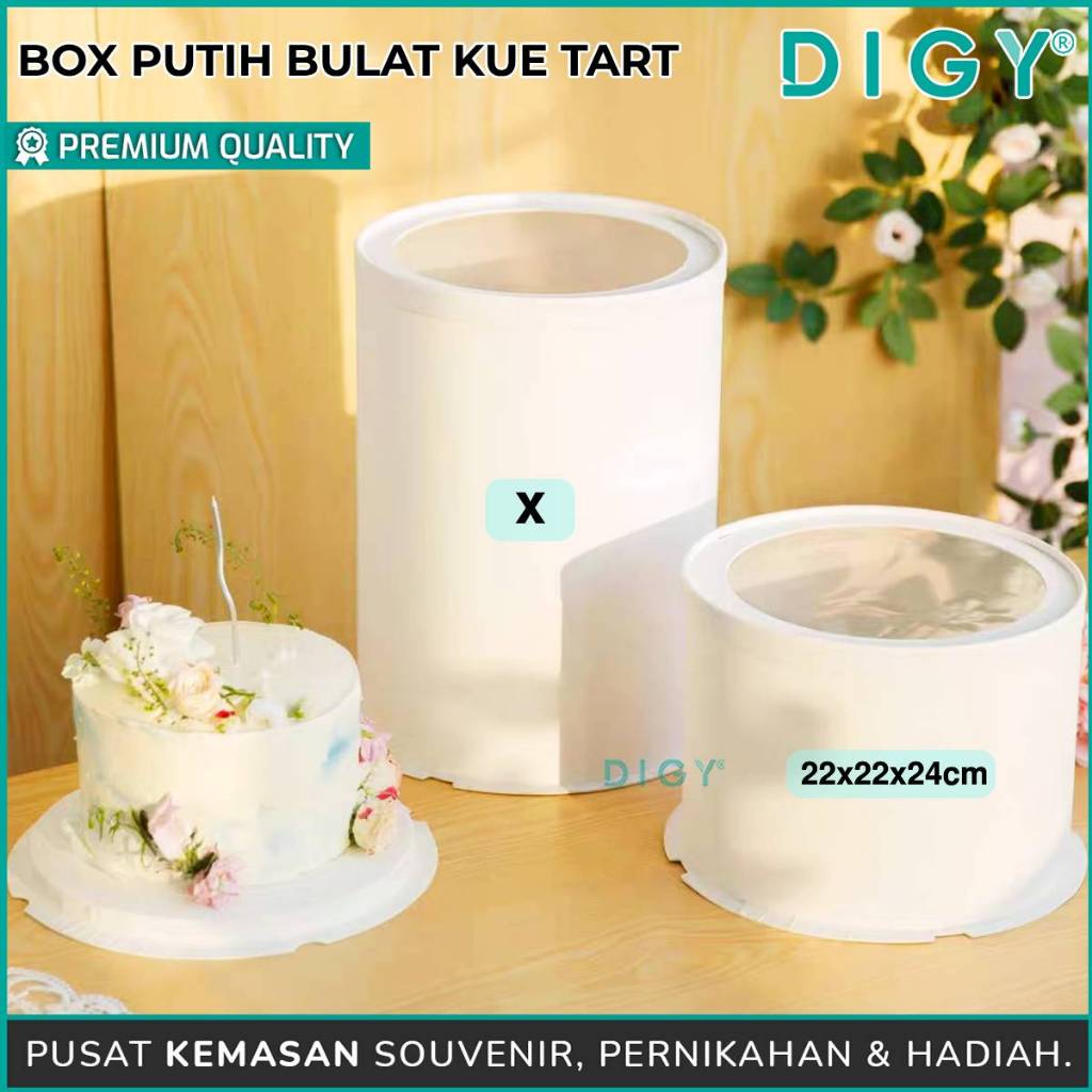 White Round Tart Cake Box / Tart Cake Box / Round Cake Box / Birthday ...