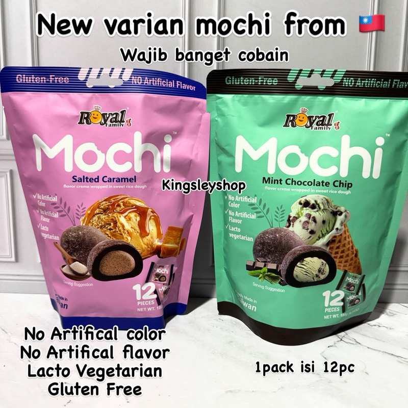 Royal Family mochi salted caramel / mochi mint choco chip taiwan ...