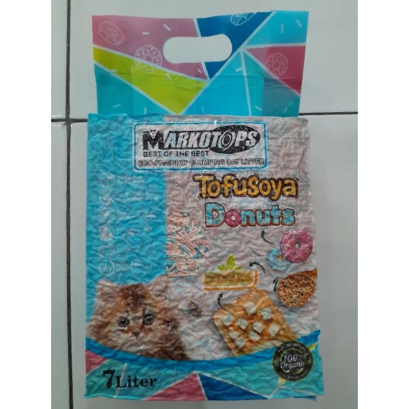 Tofu MARKOTOP CAT SAND 7 LITER FRAGRANCE, ABSORBING AND COLLAPS ...