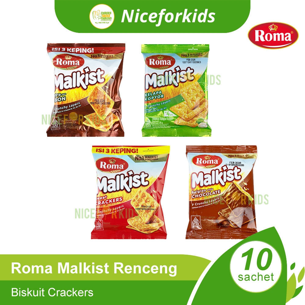 Roma Malkist Renceng Contains 10 Sachets / Crispy Cracker Biscuits ...