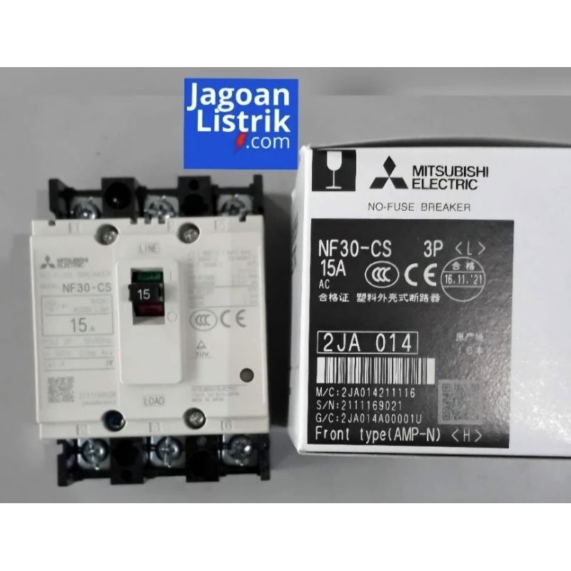 Nfb NF30CS 15A 3P NO FUSE BREAKER MITSUBISHI NFB 3 POLE 15 Ampere ORIGINAL | Shopee Philippines