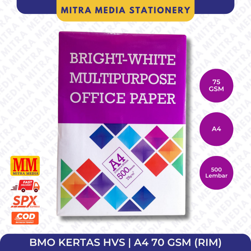 BMO A4 F4 75gr HVS Paper / 75 GSM Photocopy Paper (RIM) | Shopee ...