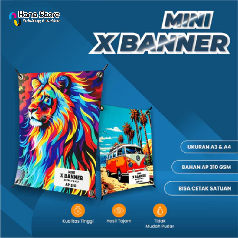 Print Mini X Banners A3 Thick Lamination / Small Banners / Mini Banners ...