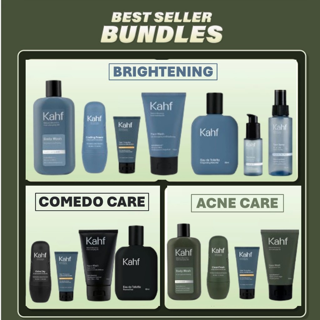 Kahf Essential Men's Skin Care Package (5pcs) - Complete Men's Skin ...