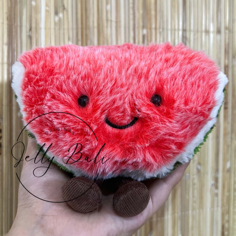 Jellycat Amuseables Watermelon Small New Original Watermelon Fruit Doll ...