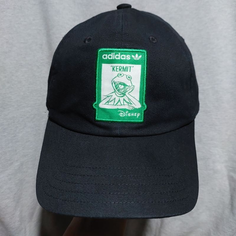 Adidas x DISNEY cap with Kermit the Frog black original | Shopee ...