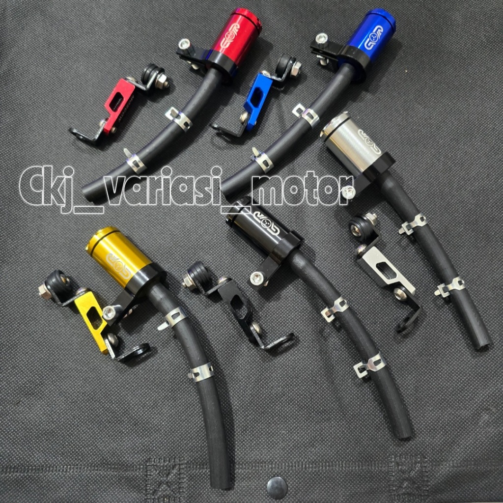 Original Imported Full CNC Front Brake Fluid Tank + Universal Hose and ...