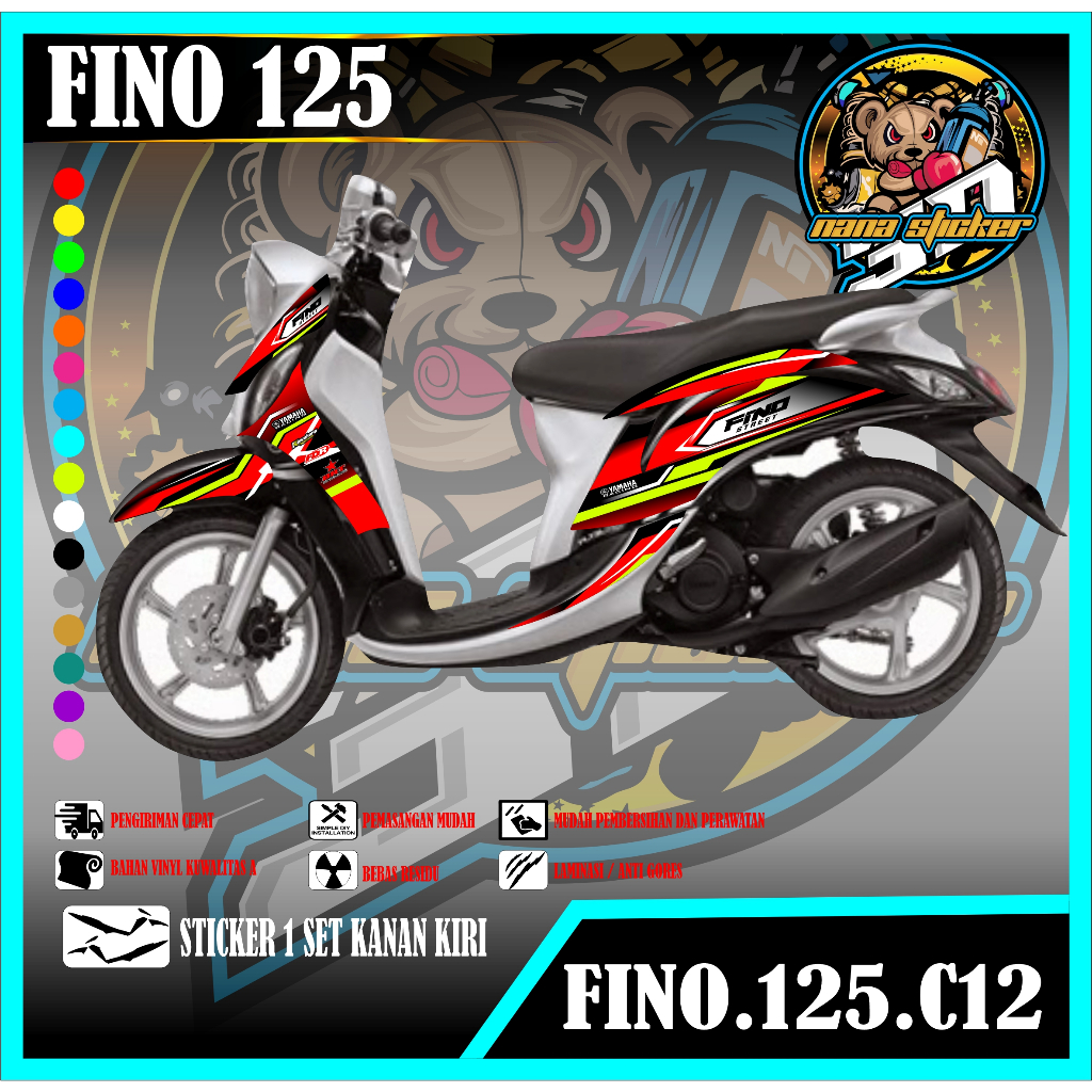 FINO 125 Striping - FINO 125 Stickers List of Motorcycle Variations ...