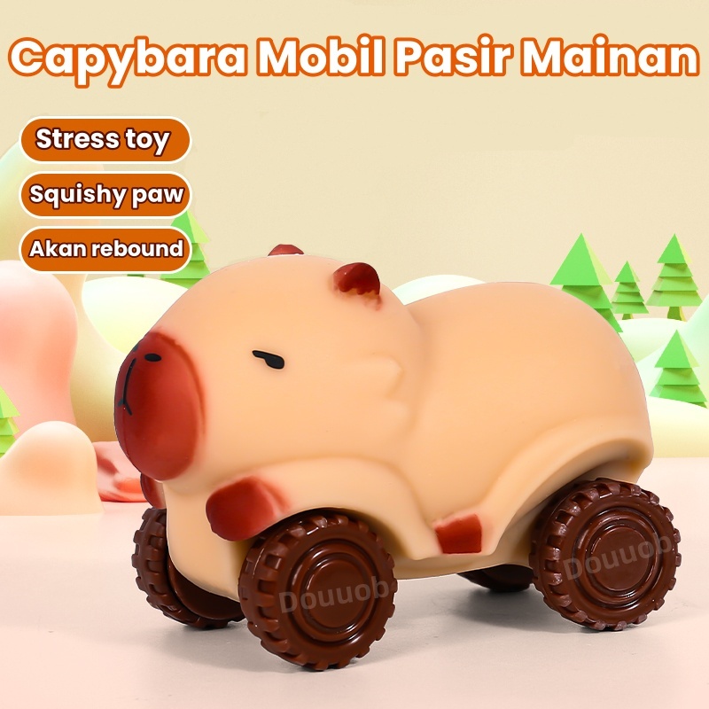 Newest Toy Capybara Decompression Squishy New toy car/Sand Slide Car ...