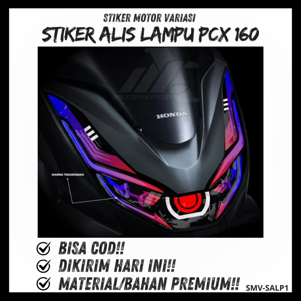 PCX 160 Headlight Sticker PCX New 160 Eyebrow Lamp Sticker | Shopee ...