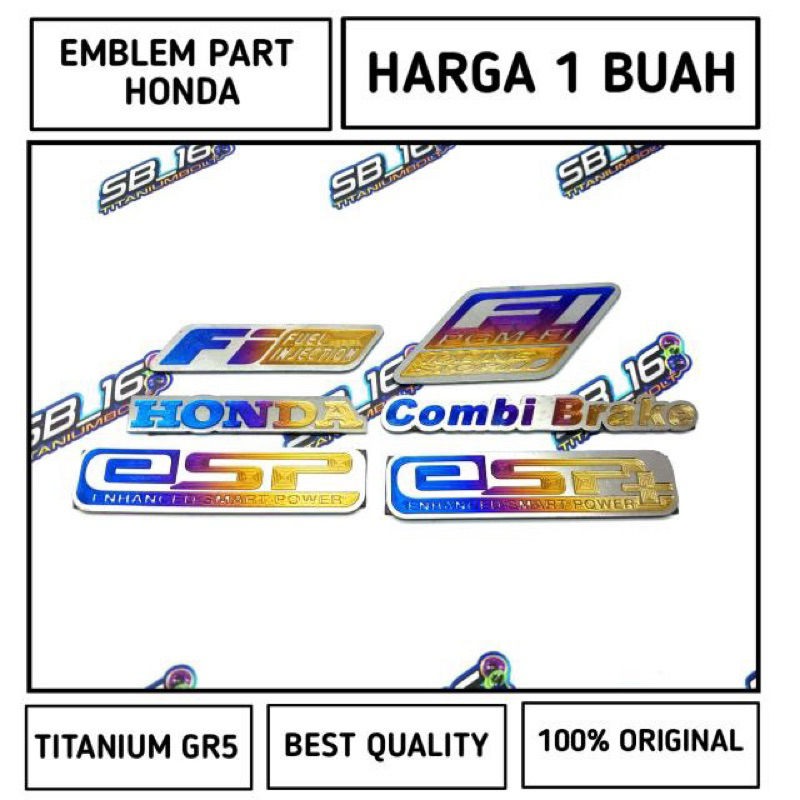 TITANIUM HONDA PART EMBLEM | Shopee Philippines