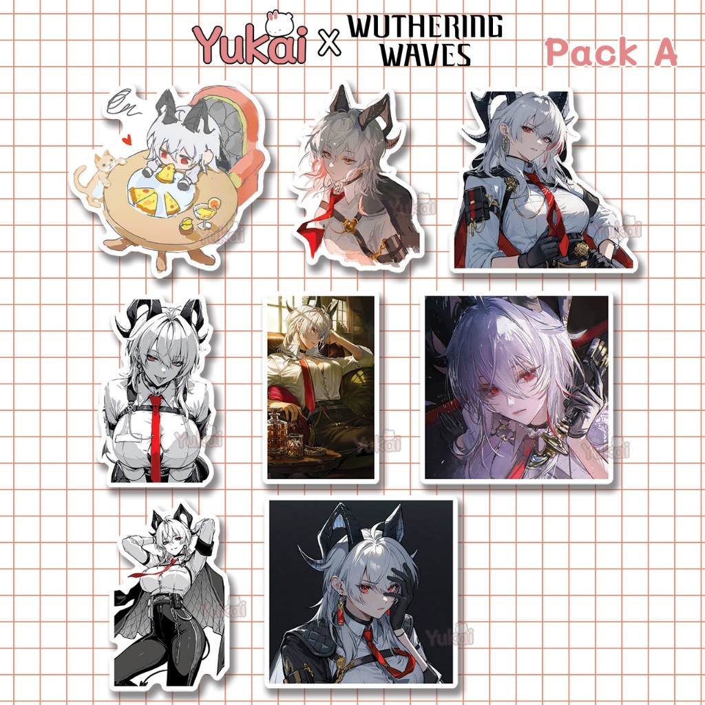 Zani Wuthering Waves Premium Sticker - Waterproof Anime Sticker Pack ...