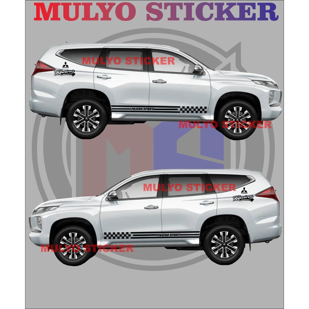 PAJERO SPORT CAR STICKER COOL SIDE BODY LIST STICKER CUTTING STICKER ...