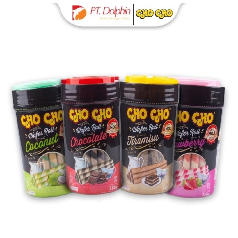 Cho Cho Wafer Roll 260 gr Coconut Chocolste Strawberry Tiramisu / Cho ...