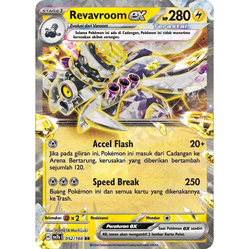 Pokemon TCG Indonesia sv7s Revavroom ex 052/166 RR | Shopee Philippines