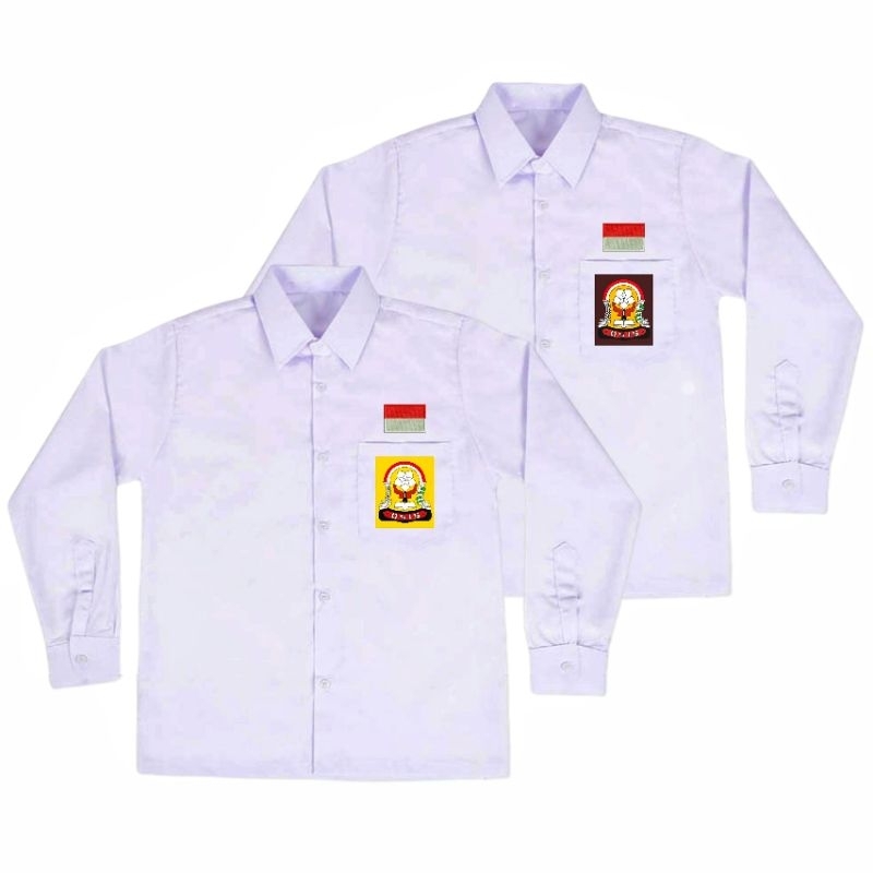 PUTIH KEMEJA SCHOOL UNIFORM LONG SHORT WHITE SHIRT FOR SMP HIGH SCHOOL ...