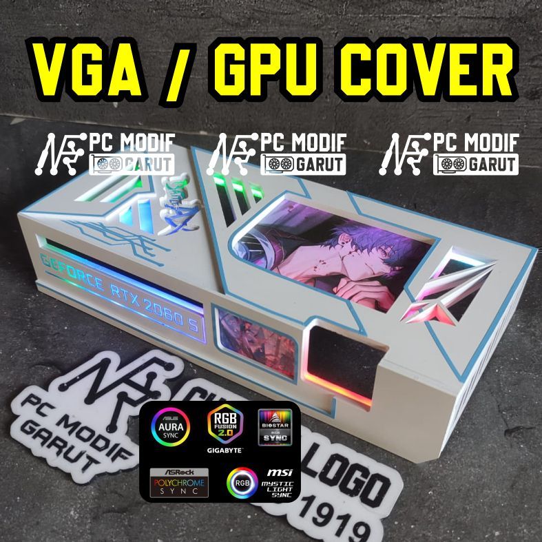 GPU COVER VGA ANIME EDITION CUSTOM ARGB LED LOGO | Shopee Philippines