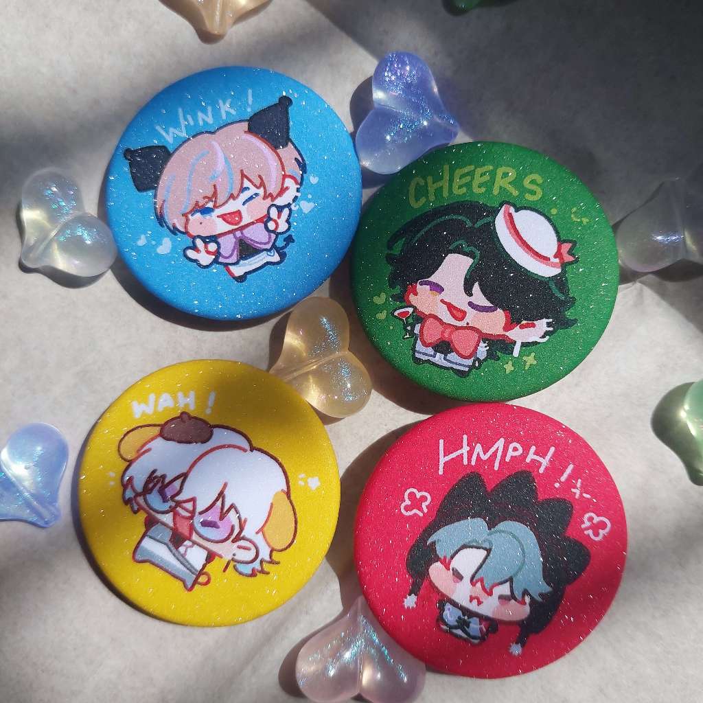 [FANMERCH] BTB (By the Beat) 44mm Button Pin / 44mm Glitter Laminated ...