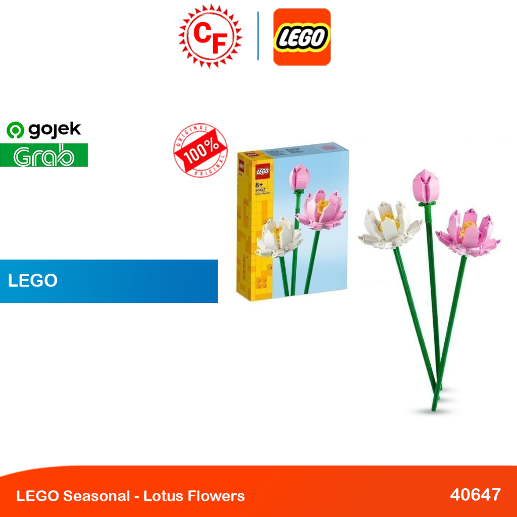 LEGO Botanicals 40647 Lotus Flowers (220 Pieces) Building Blocks (8 ...