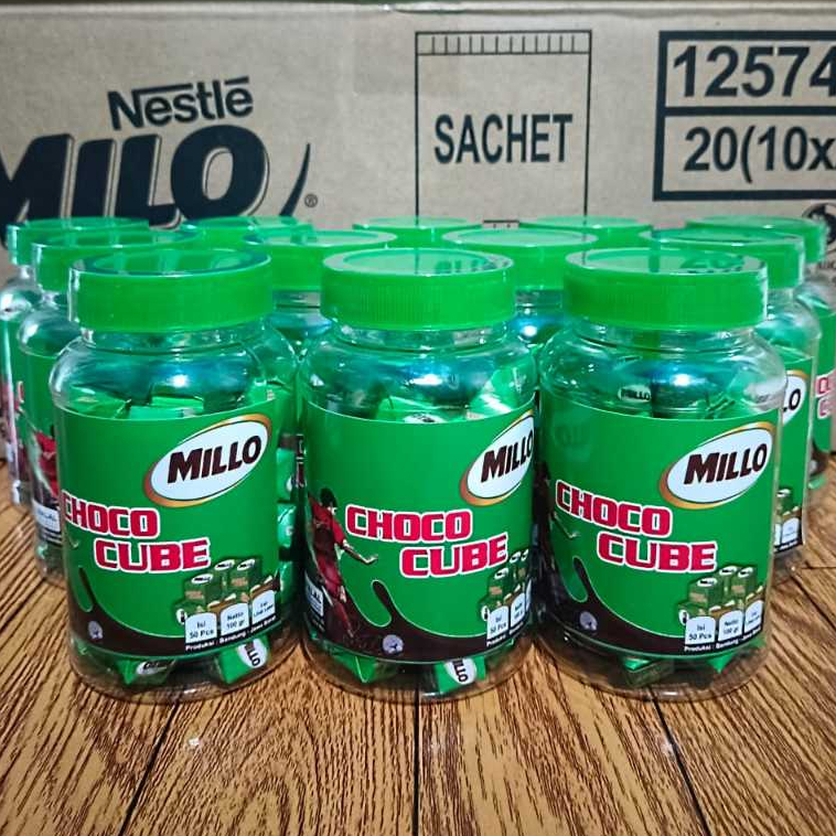 LOKAL Local Milo/Millo Cube 5 Jars (Per Jar Contains 50 Cubes) | Shopee ...