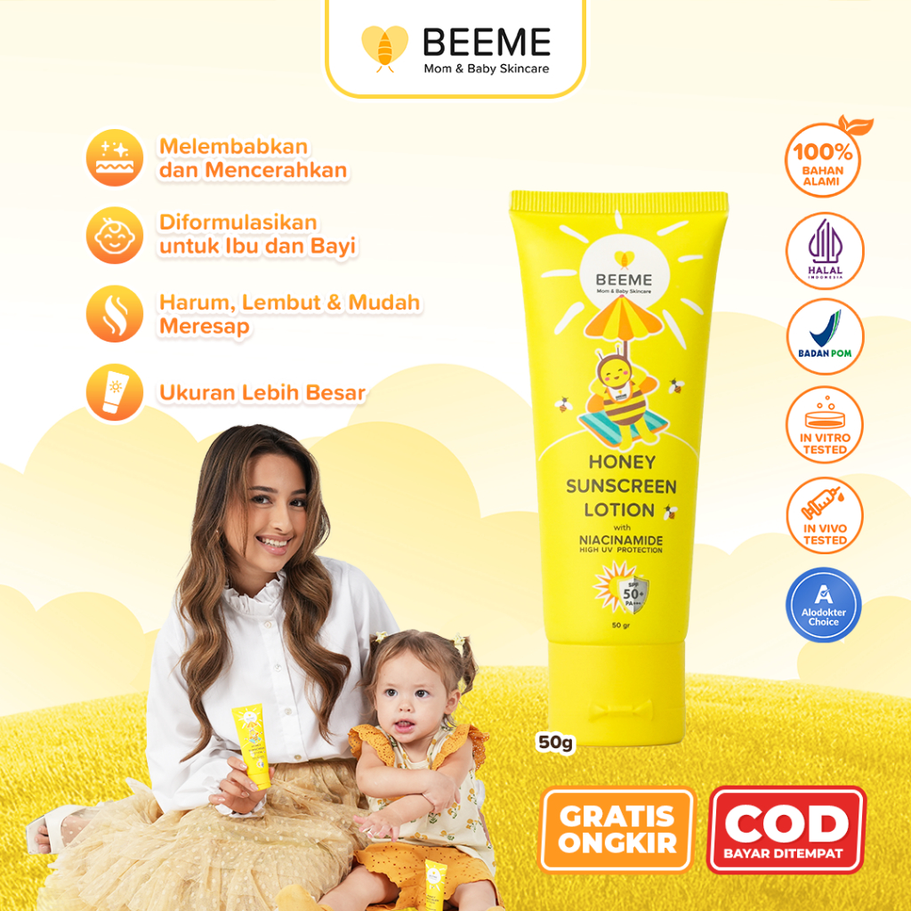 Beeme Skincare Beeme Sunscreen Lotion with Niacinamide SPF 50+++ Beeme ...