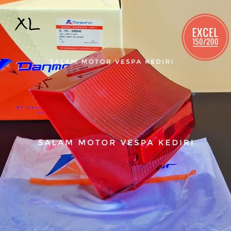 MERAH Vespa Excel 150 Excel 200 red stop lamp mica DANMOTOR vespa Excel ...