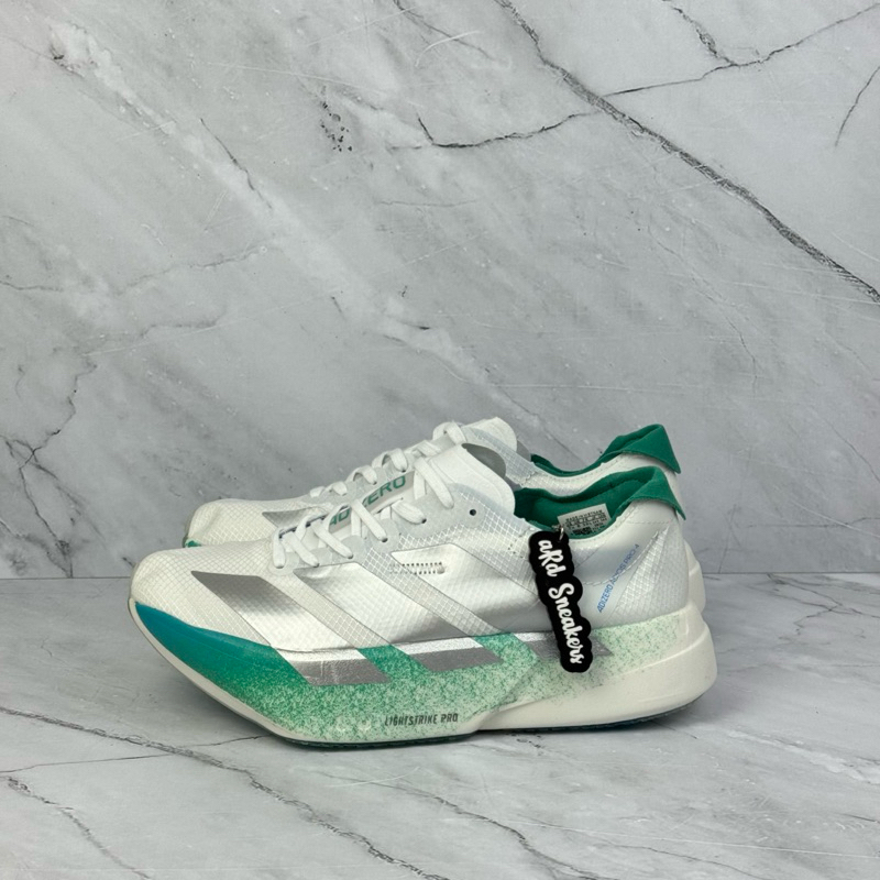 ADIDAS ADIZERO ADIOS PRO 4 WHITE SILVER GREEN | Shopee Philippines