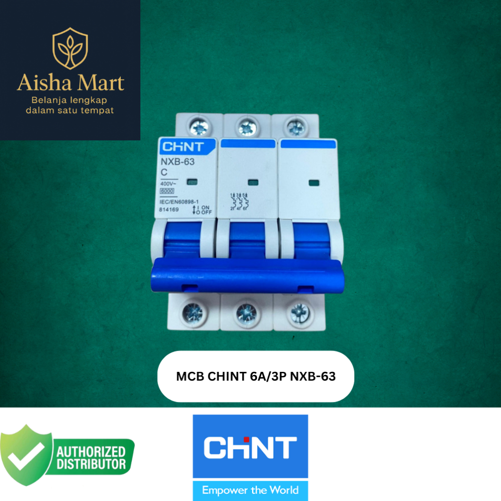 MCB CHINT 6A 3P NXB-63 | Miniature Circuit Breaker 3 Pole | Original 3 ...