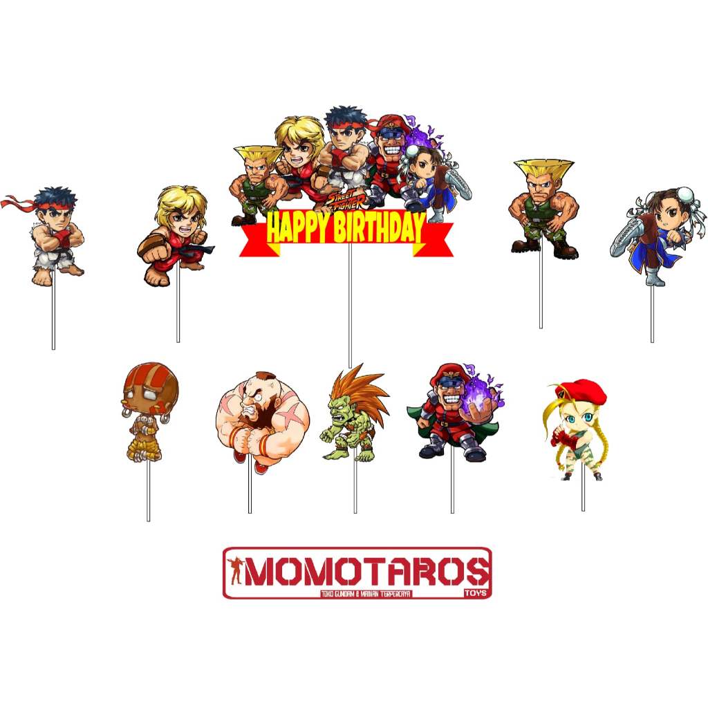 Street Figther Chibi cake Topper contains 10 pcs | Shopee Philippines