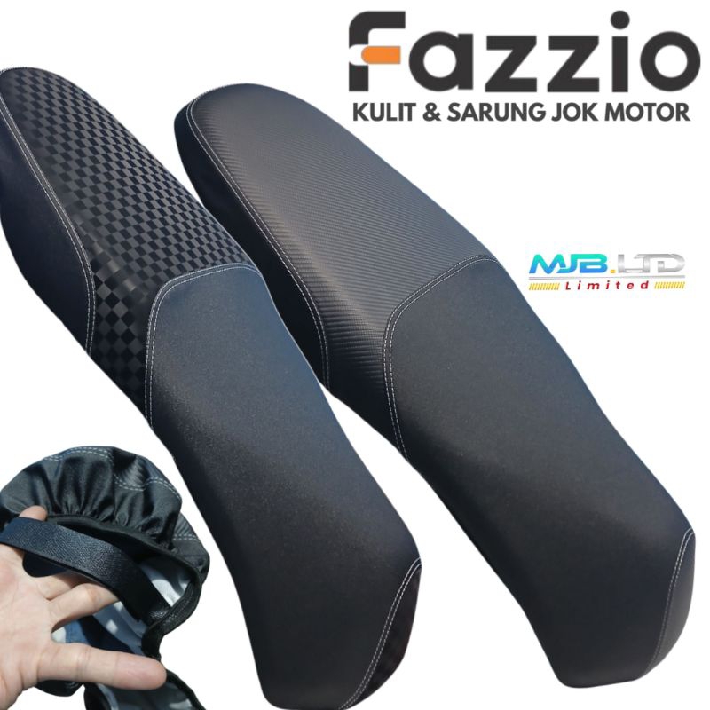 FAZZIO Motorcycle Seat Cover & Leather PCX Model 3D Carbon Chess Motif ...
