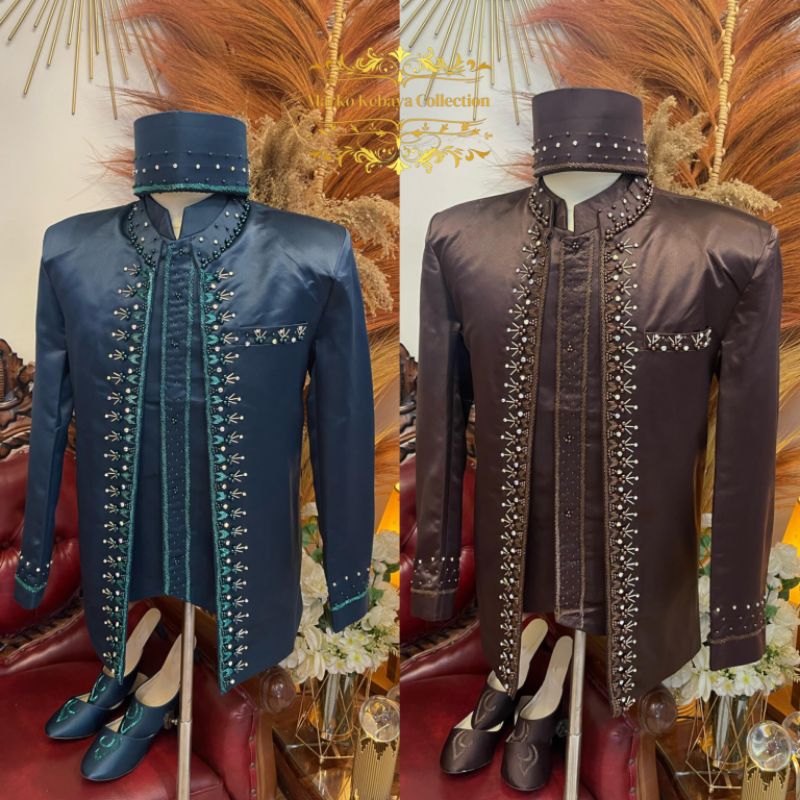 Bridal Beskap | Beskap the groom | Bridal Basofi | White Bridal Beskap ...