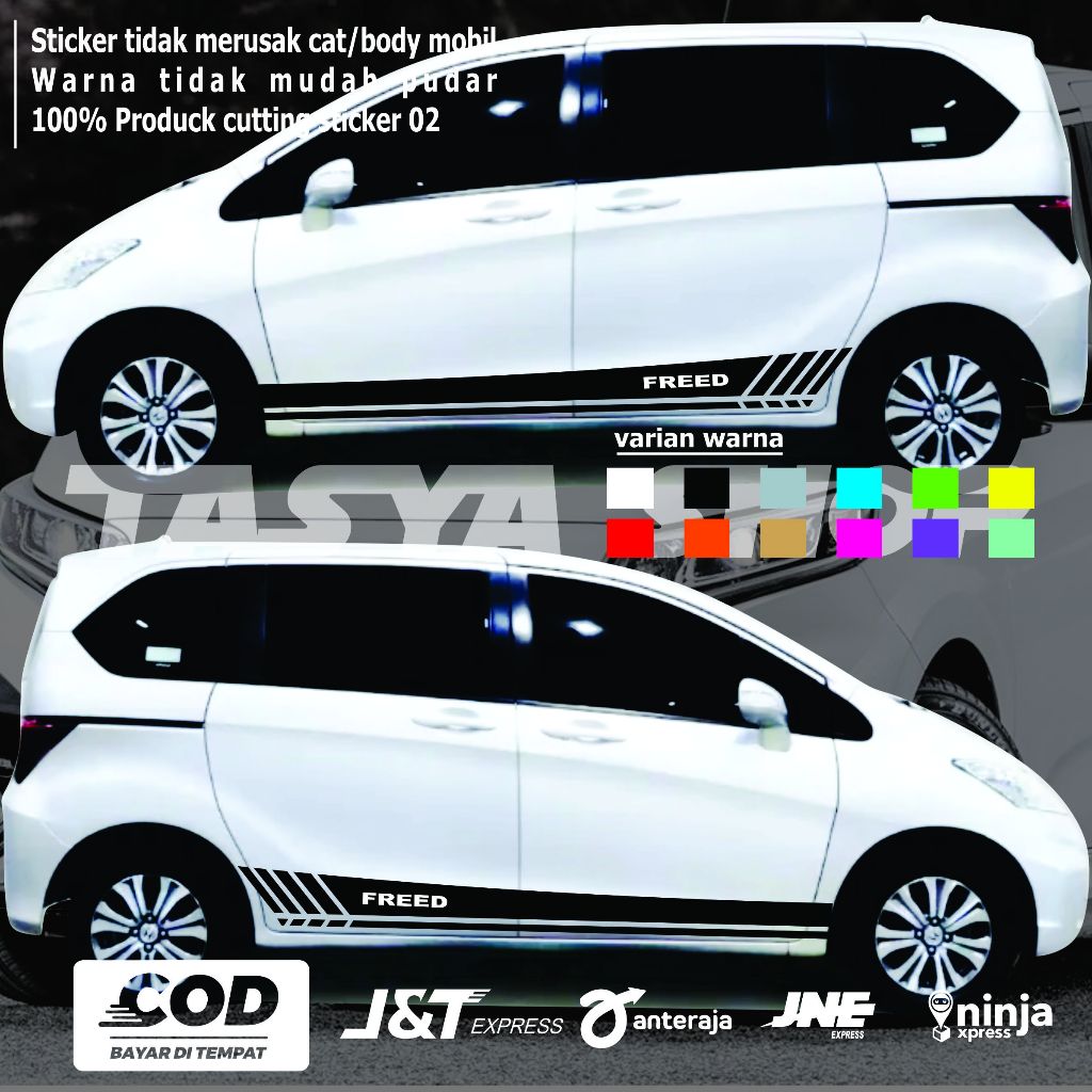 Freed stickers freed list stickers honda freed kanji jdm car body ...