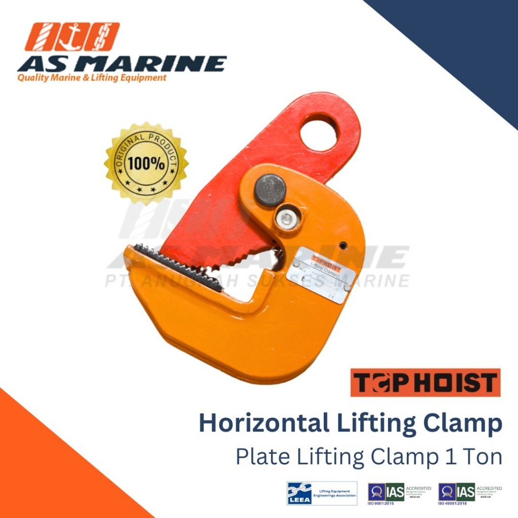 Horizontal Plate Lifting Clamp / 1 Ton Plate Lifting Tool TOPHOIST ...