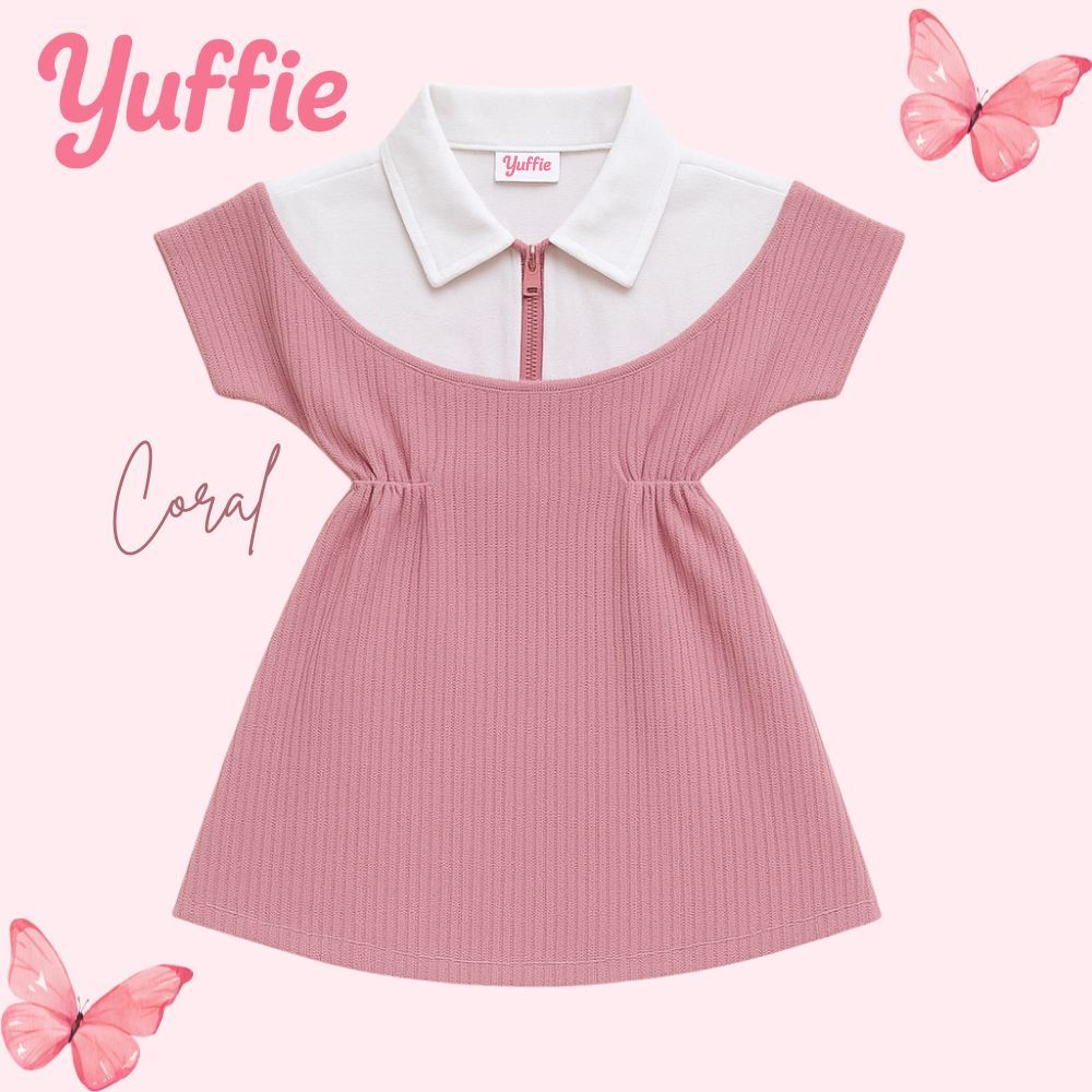YUFFIE Airin Dress Girls 4420 | Korean Style Ages 1-8 Years | Shopee ...