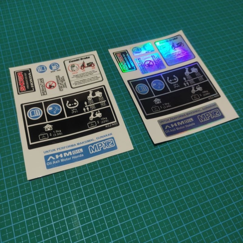 Latest honda automatic motorbike combi brake warning sticker | Shopee ...