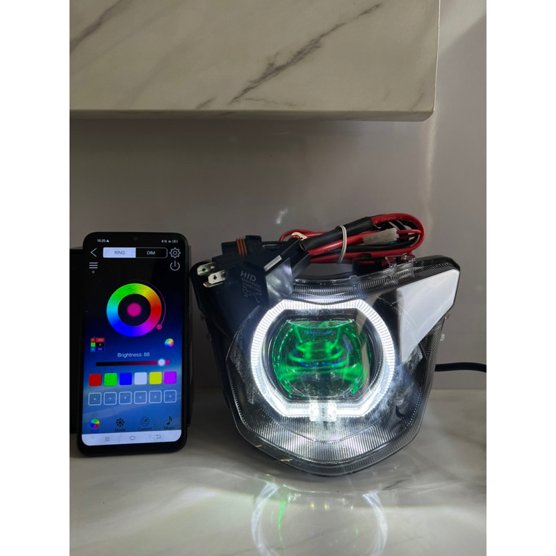 ORIGINAL jupiter Mx King Custome Biled headlights Projector CR7 Devil RGB | Shopee Philippines