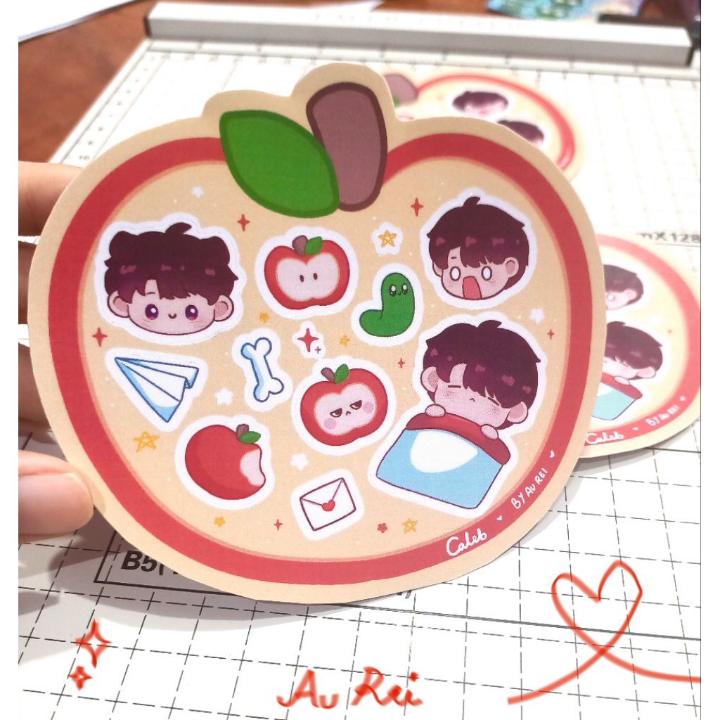 LADS Caleb Apple sticker sheets | Cute waterproof love deepspace ...