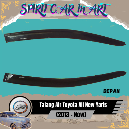 Water Gutter (Front) Toyota All New Yaris 2013 Up - Slim Model - Black ...
