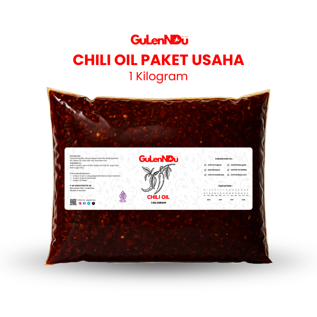 Halal Chili Oil 1Kg Suitable for Dimsum Business and Multipurpose Chili ...