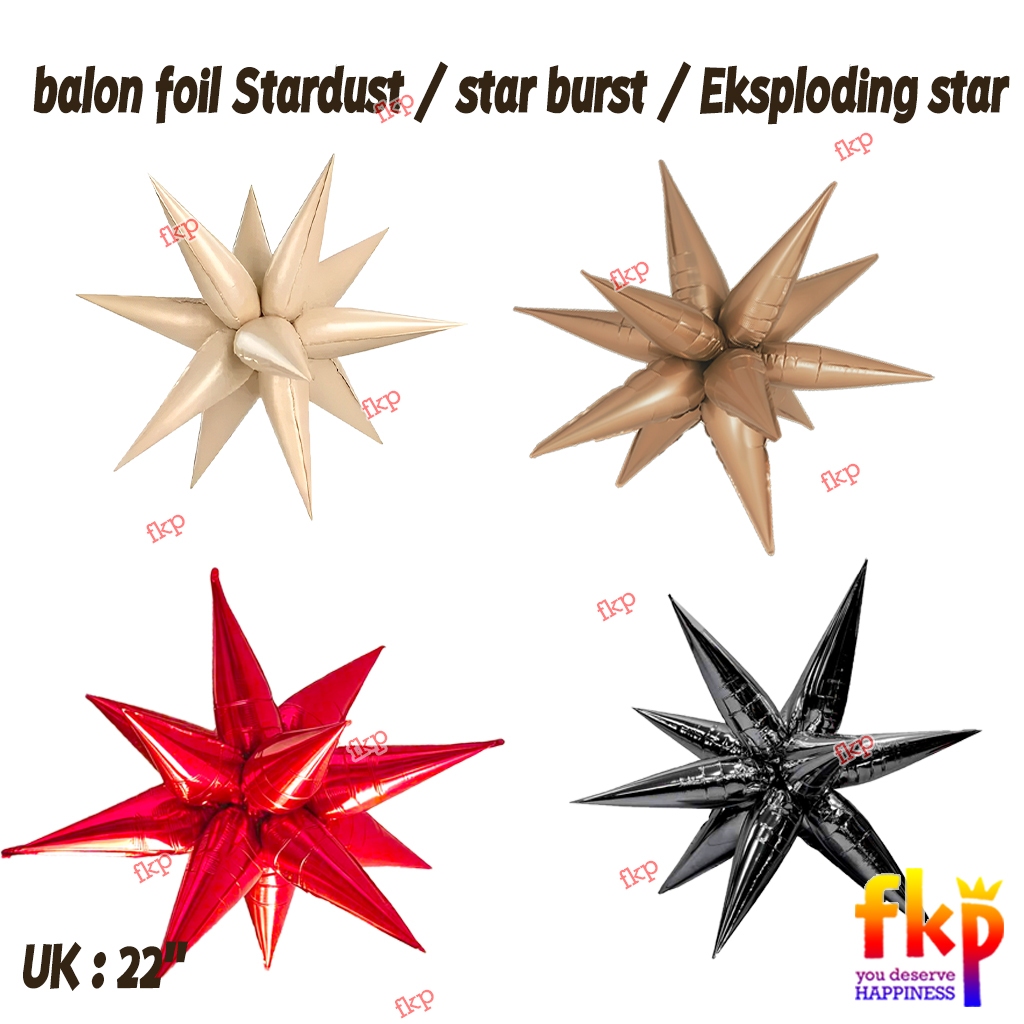 FUN KIDS PARTY - Stardust Foil Balloon / Star Burst / Exploding Stars ...